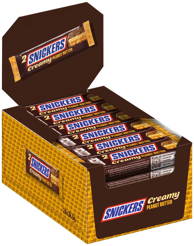 SNICKERS Creamy Peanut Butter Schokoriegel 24 Riegel | office discount