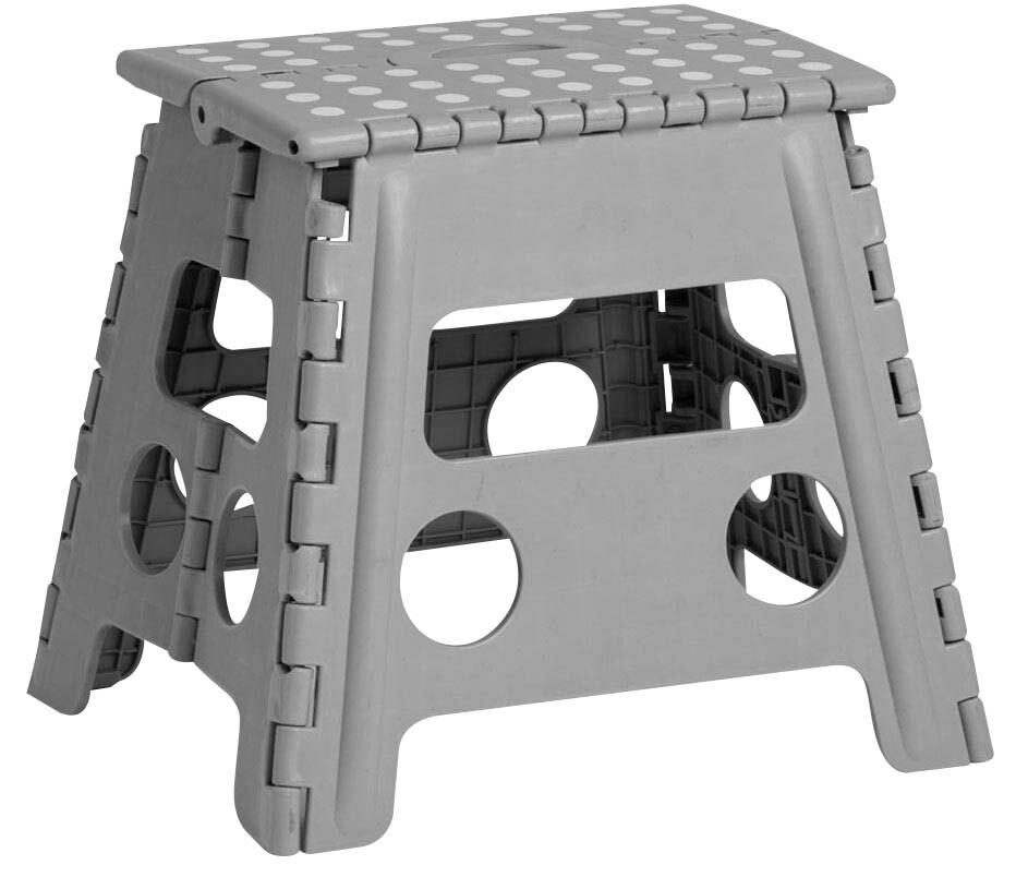 Zeller Tritthocker grau 1 Stufe, H: 32,0 cm | office discount