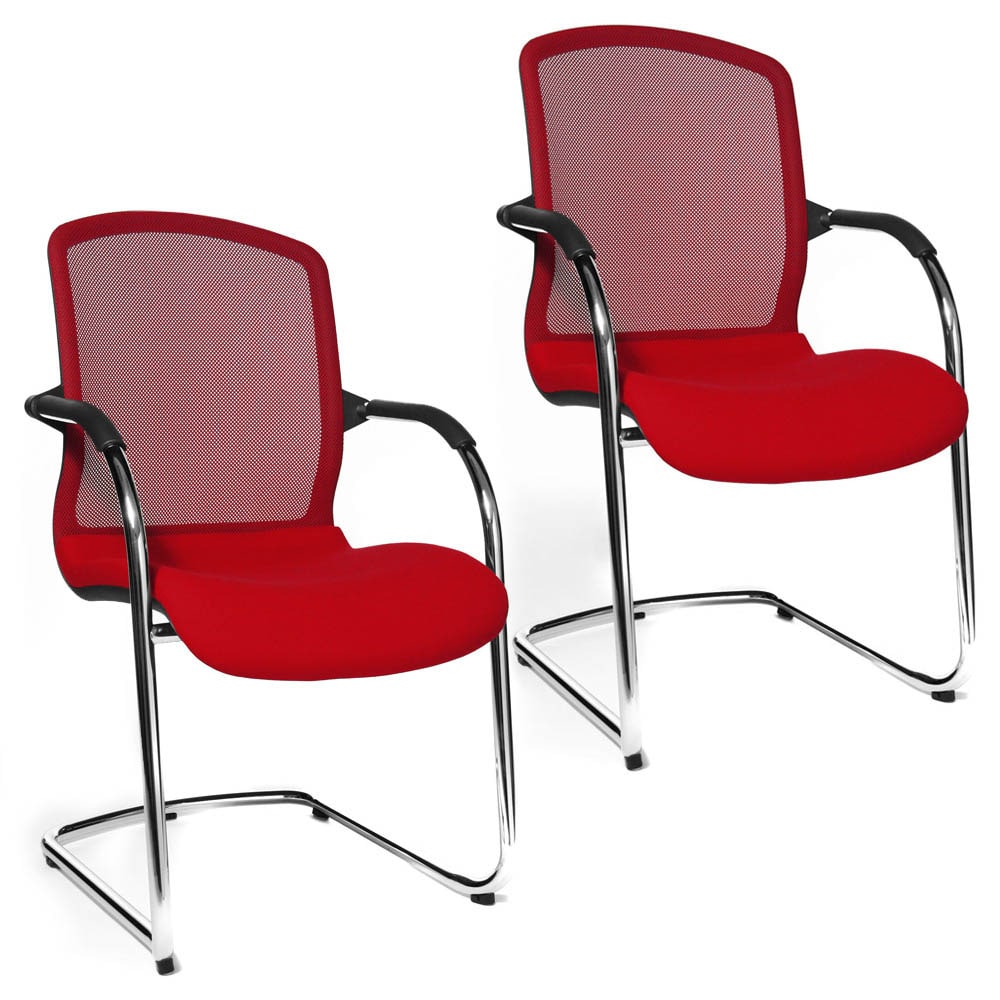 2 Topstar Besucherstühle Open Chair 100 OC590 T31 rot Stoff | office ...