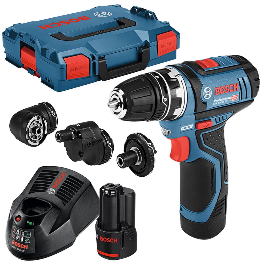 BOSCH Professional GSR 12V-15 FC Akku-Bohrschrauber-Set 12,0 V, mit 2 ...