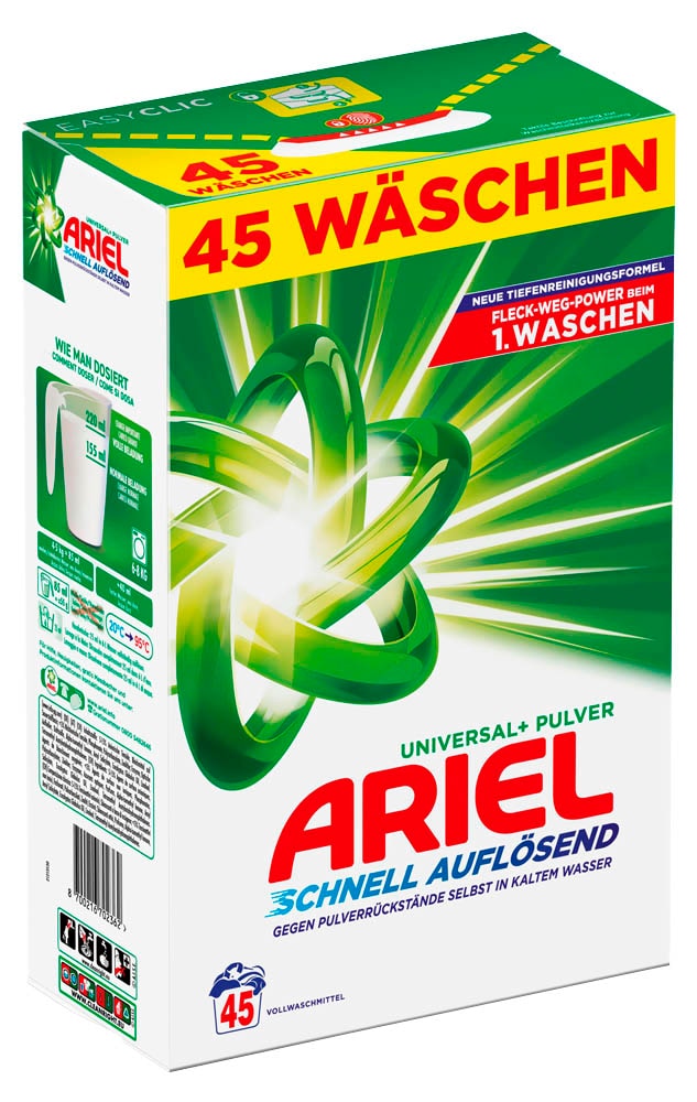 ARIEL UNIVERSAL+PULVER Waschmittel Pulver, 2,475 kg | office discount