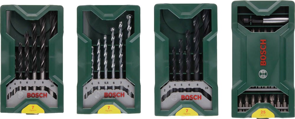 AKTION: BOSCH Multipack 3+1 Mini-X-Line-Set Bohrer- und Bit-Set, 46 ...