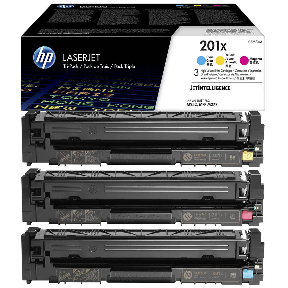 AKTION: HP 201X (CF253XM) cyan, magenta, gelb Tonerkartuschen, 3er-Set ...