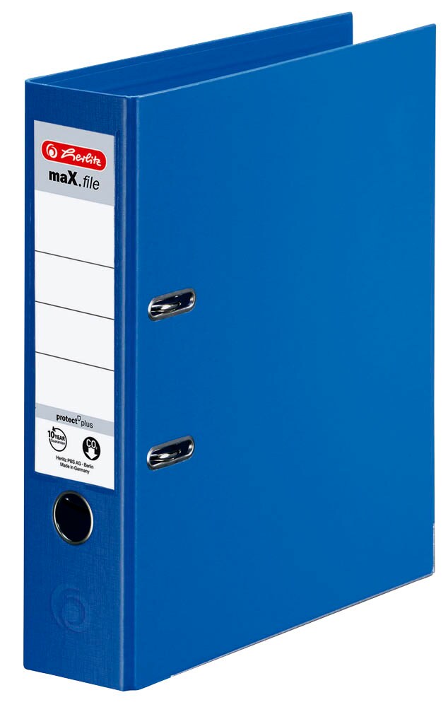 herlitz maX.file protect plus Ordner blau Kunststoff 8,0 cm DIN A4, 1 ...
