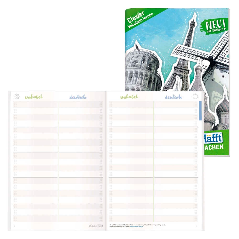 Häfft® Verlag Vokabelheft Universal -alle Sprachen Lineatur 53 liniert ...