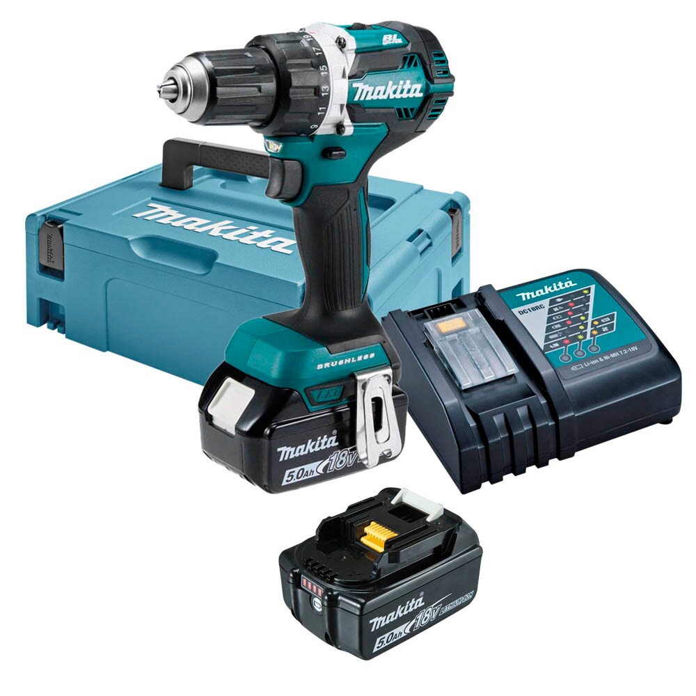 makita DDF484RTJ Akku-Bohrschrauber-Set 18,0 V, mit 2 Akkus | office ...