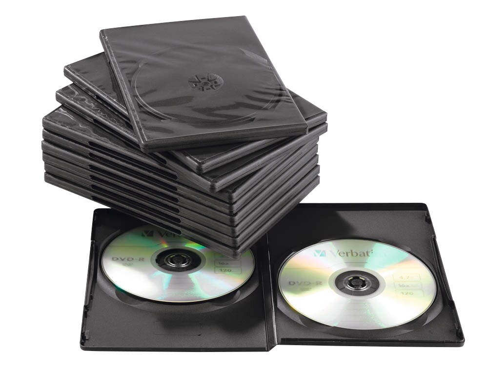 MediaRange 2er CD-/DVD-Hüllen schwarz, 10 St. | office discount