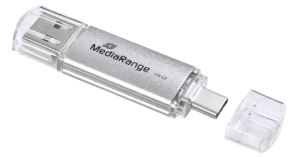 MediaRange USB-Stick silber 128 GB, 1 St. | office discount