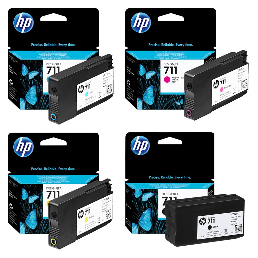 HP 711 (CZ129A/CZ130A/CZ131A/CZ132A) schwarz, cyan, magenta, gelb ...