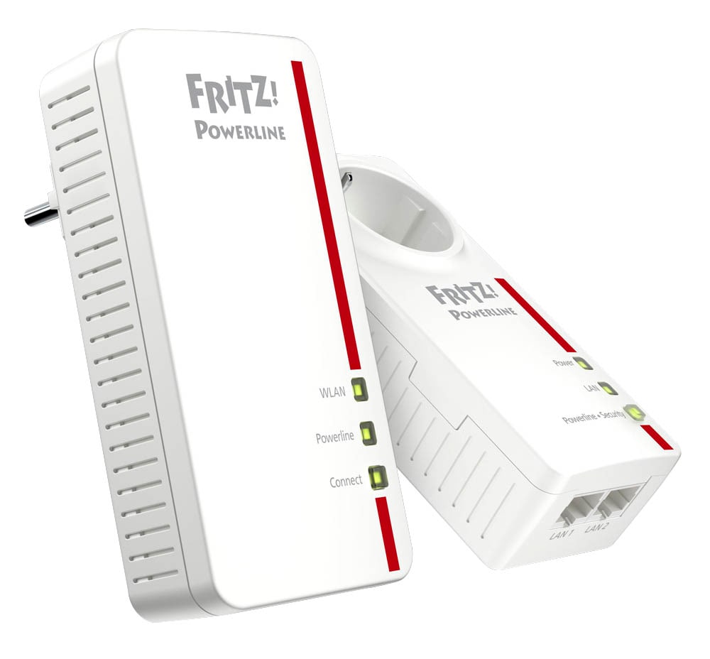 FRITZ! Powerline 1260 WLAN Powerline-Adapter-Set, 1 Set | office discount