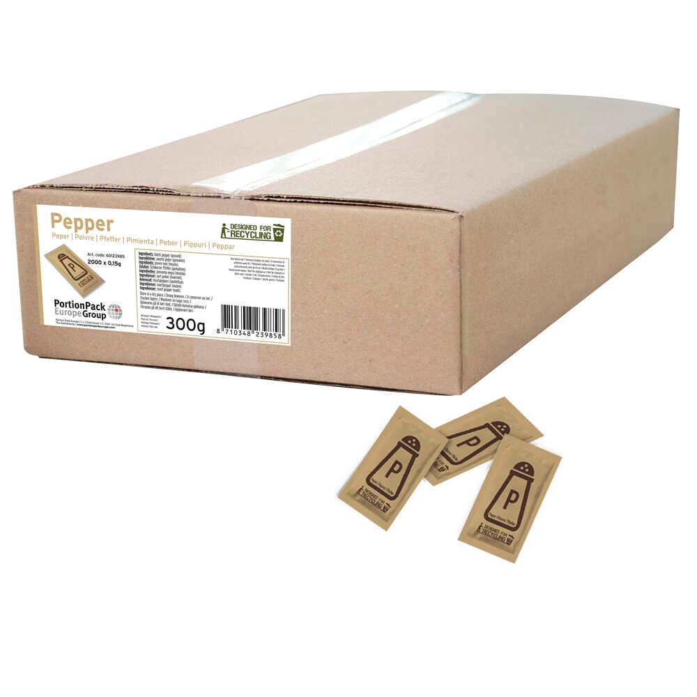 HELLMA Pfeffer Sachet Gewürz, 2.000x 0,15 g | office discount