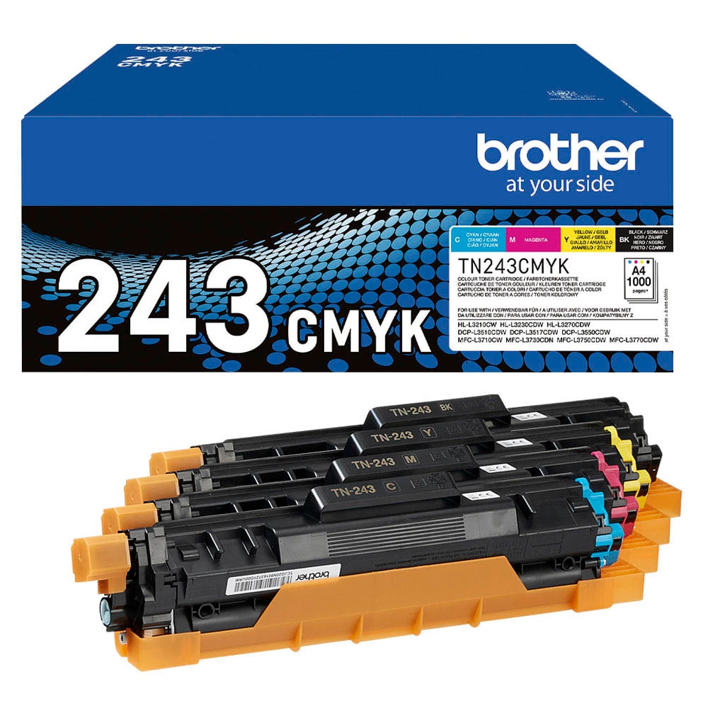 brother TN-243CMYK schwarz, cyan, magenta, gelb Toner, 4er-Set | office ...