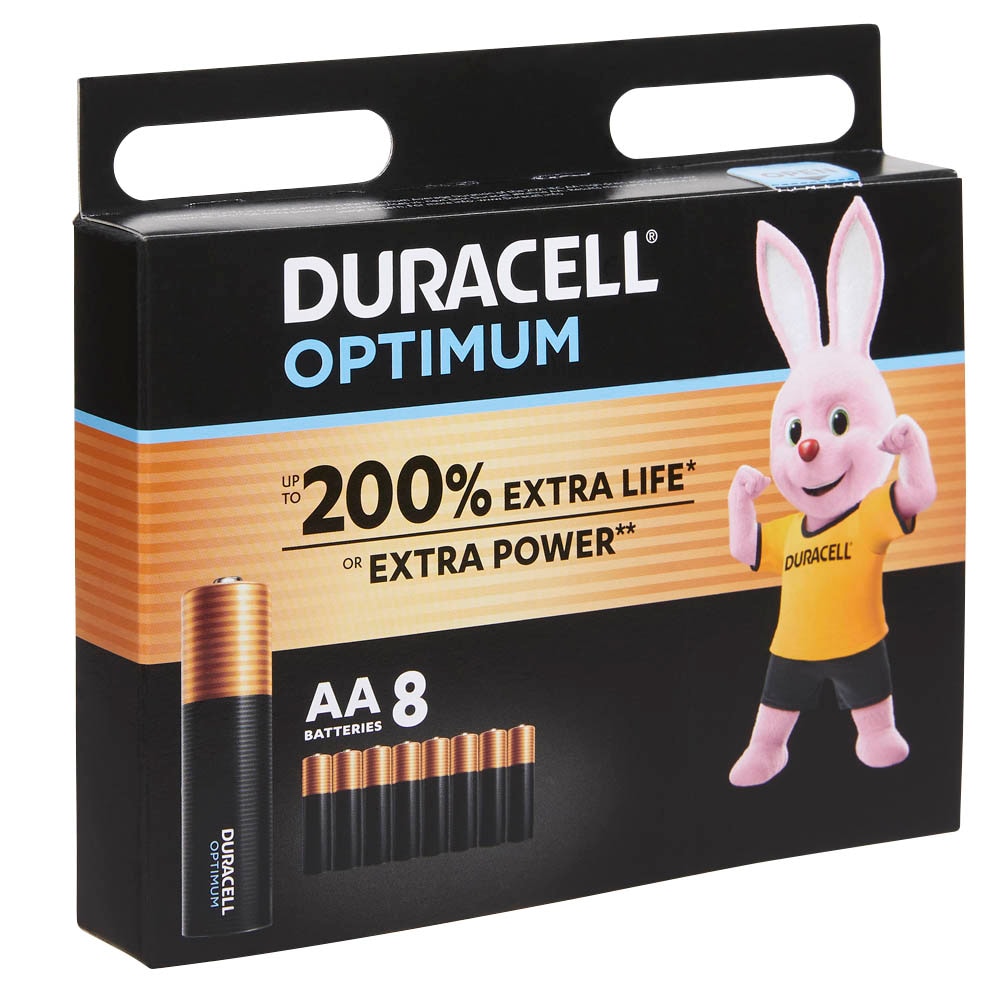 DURACELL Batterien Optimum Alkali-Mangan Mignon AA 1,5 V, 8 St ...