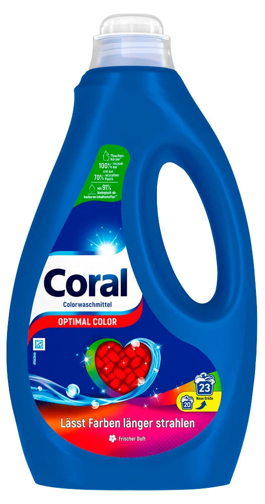 Coral OPTIMAL COLOR Waschmittel flüssig, 1,15 l | office discount