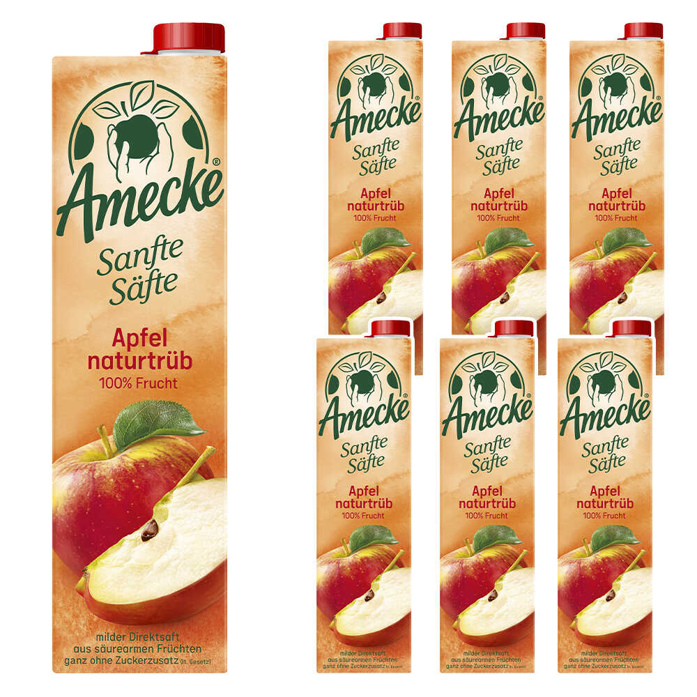 Amecke Sanfte Säfte Apfel naturtrüb Direktsaft 6x 1,0 l | office discount