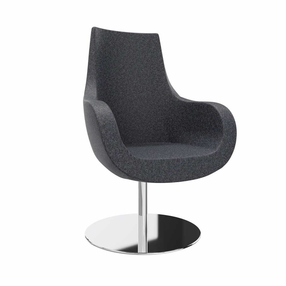 fm Besuchersessel Pirum anthrazit chrome Stoff 71,0 x 71,0 x 108,5 cm ...