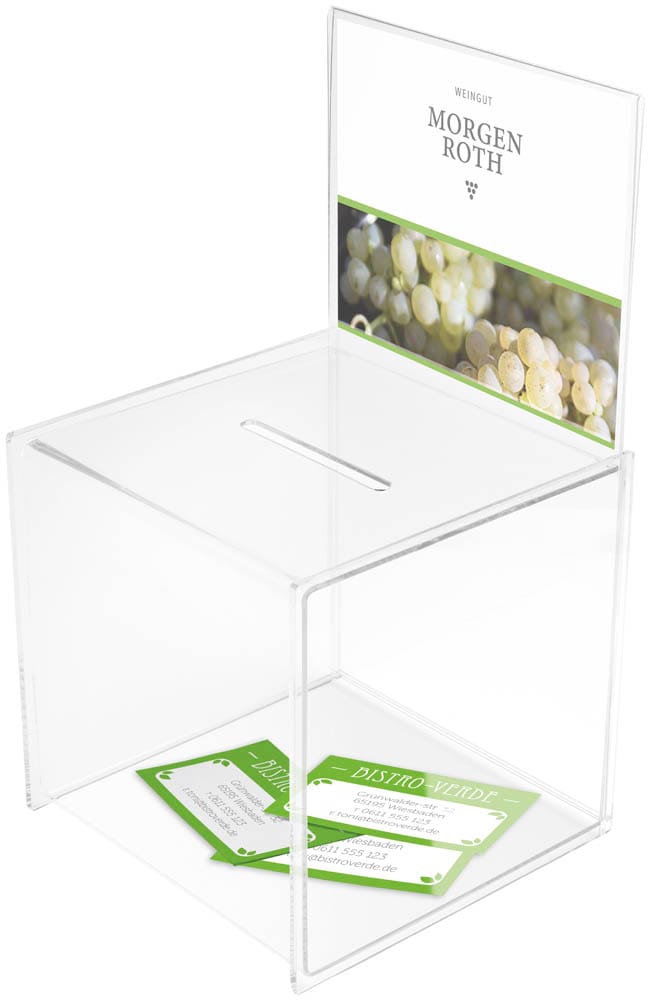 deflecto Spendenbox DIN A4 beidseitig, 1 St. | office discount