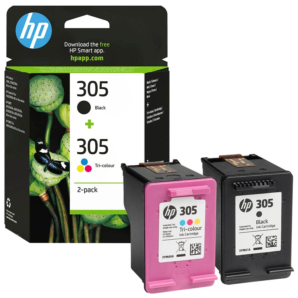 HP 305 (6ZD17AE) schwarz, color Druckerpatronen, 2er-Set | office discount