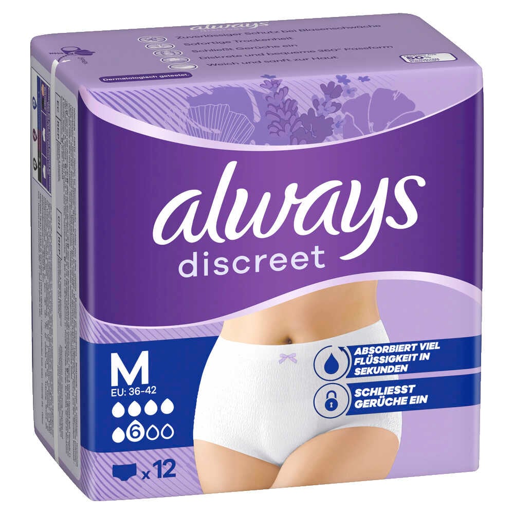 always Inkontinenzhosen discreet M, 12 St. | office discount