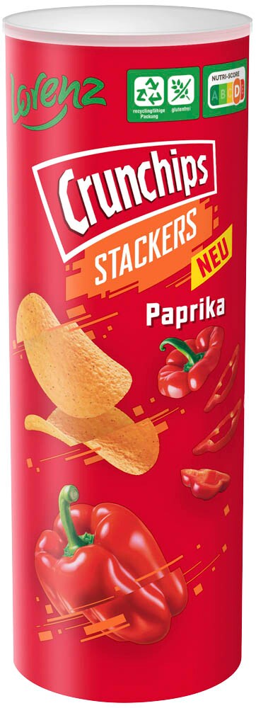 Crunchips Stackers Paprika Chips 175,0 g | office discount