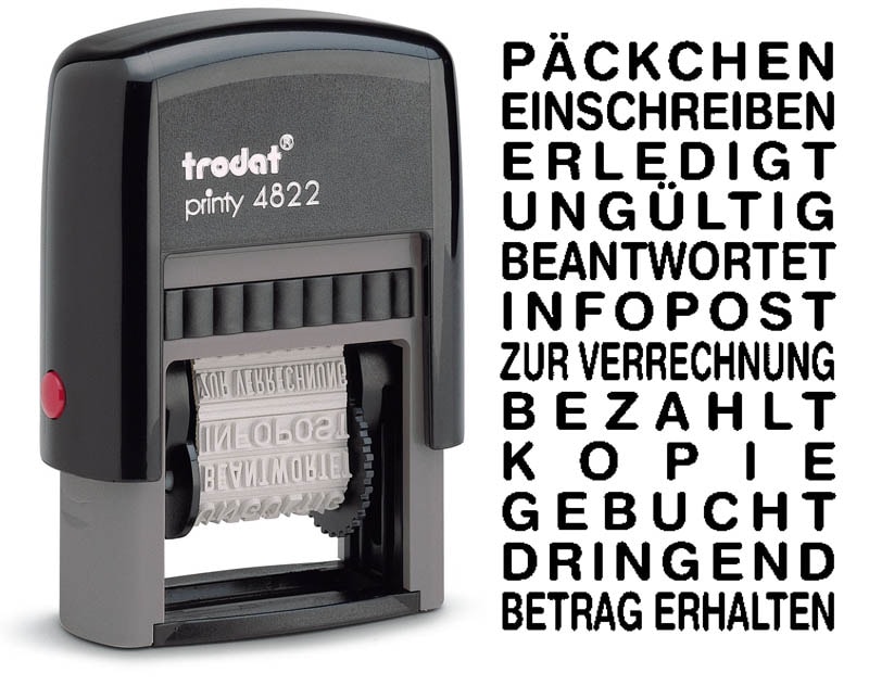 trodat Textstempel printy 4822 selbstfärbend schwarz ohne Logo, 1 St ...