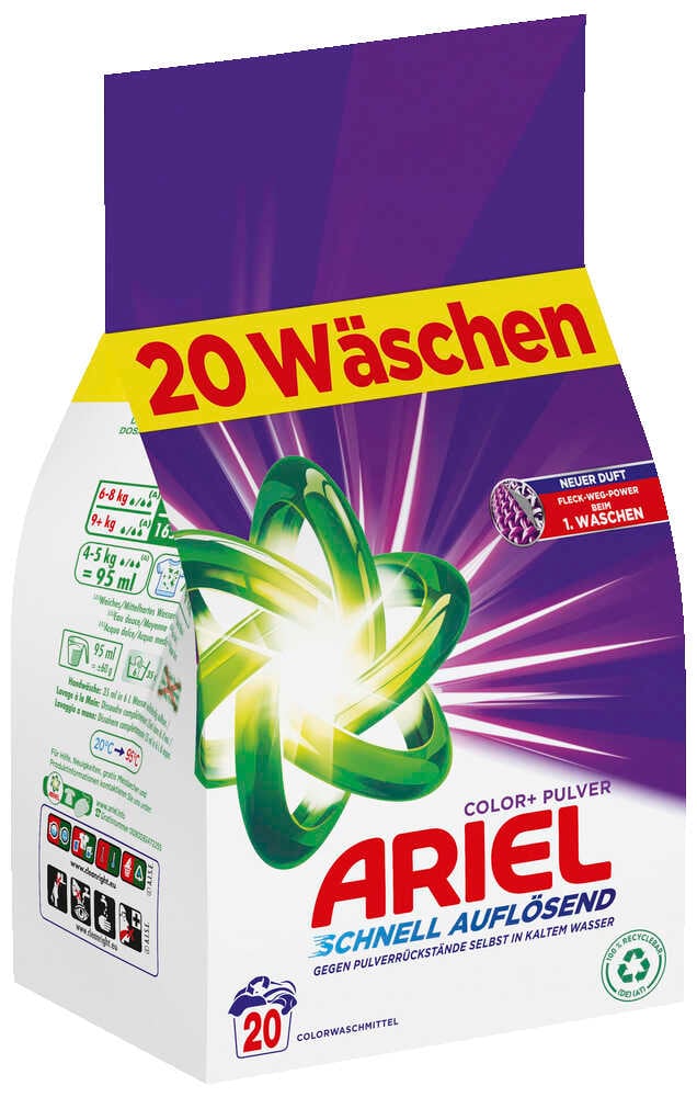 ARIEL COLOR+ Waschmittel Pulver, 1,2 kg | office discount