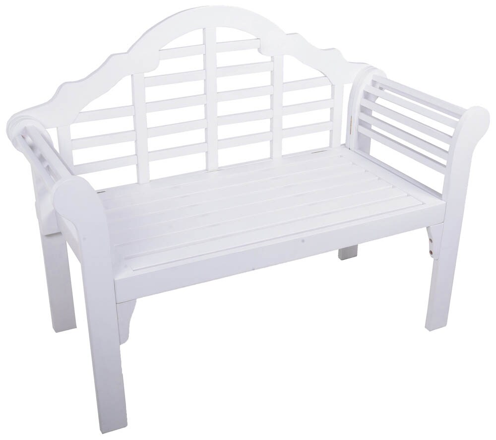 Garden Pleasure Gartenbank PATTAYA 985181 weiß Holz 124,0 cm | office ...