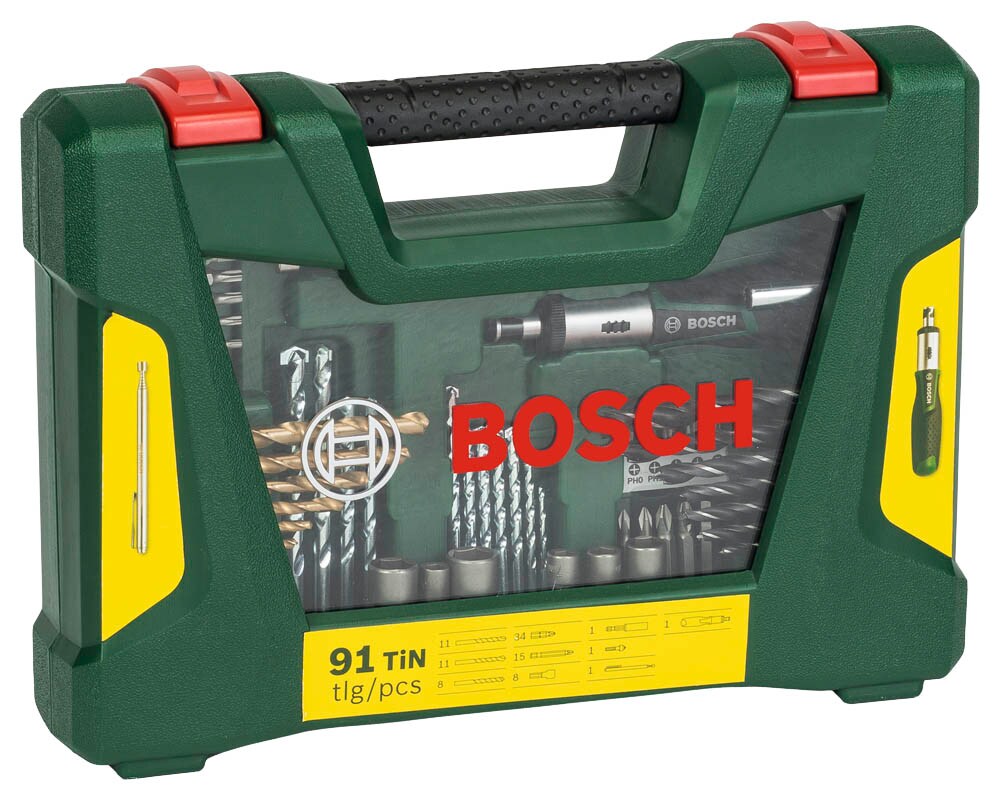 BOSCH Bohrer- und Bit-Set V-Line Box, 91-teilig | office discount