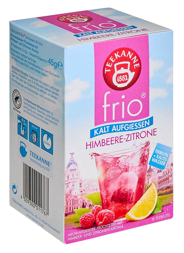 TEEKANNE frio Himbeere Zitrone Tee 18 Portionen | office discount