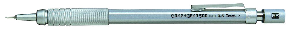 Pentel Graphgear 500 PG51 Druckbleistift silber HB 0,5 mm, 1 St ...