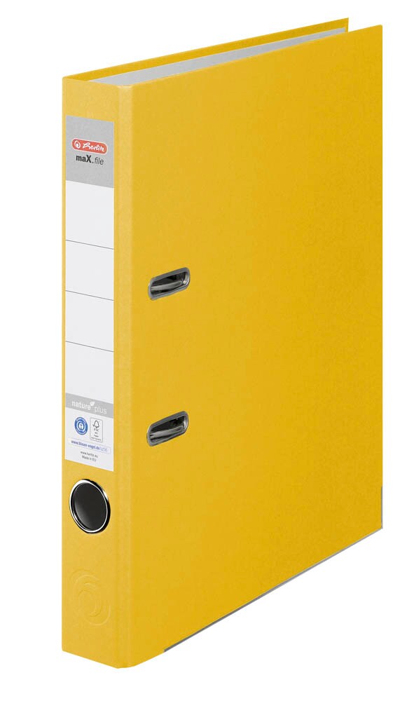 herlitz maX.file nature plus Ordner gelb Karton 5,0 cm DIN A4, 1 St ...