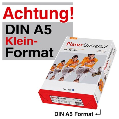 Plano® Kopierpapier Universal DIN A5 80 g/qm 500 Blatt | office discount