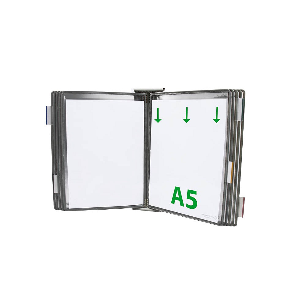tarifold Wand-Sichttafelsystem 425100 DIN A5 grau mit 10 St ...