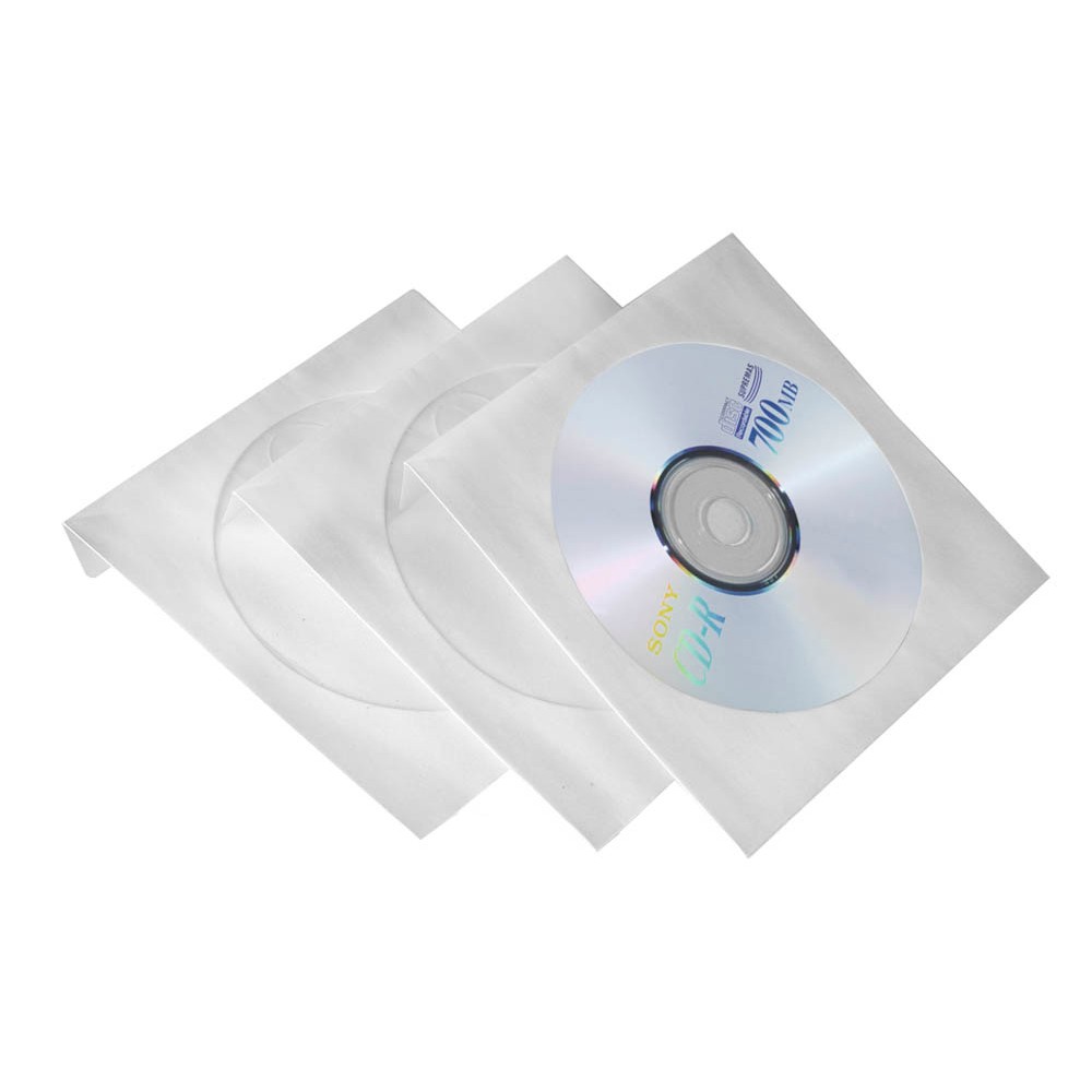 Intenso 1er CD-/DVD-Hüllen Papier weiß, 100 St. | office discount