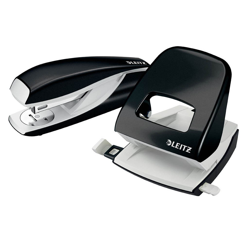 LEITZ Locher und Heftgeräte Set WOW 5095 schwarz-metallic | office discount