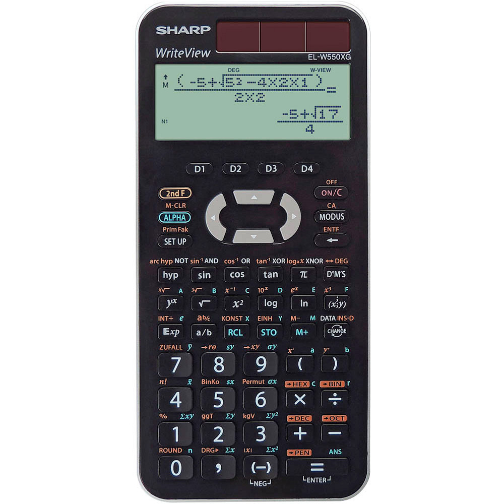 SHARP EL-W550XG Wissenschaftlicher Taschenrechner schwarz/weiß | office discount