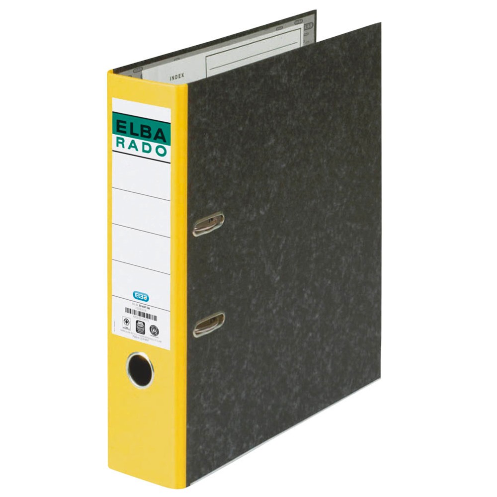 AKTION: ELBA rado Ordner gelb marmoriert Karton 8,0 cm DIN A4 | office ...