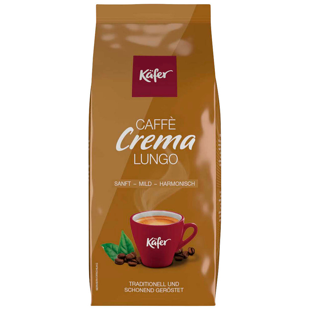 Käfer CAFFÈ CREMA lungo Kaffeebohnen Arabica- und Robustabohnen mild 1 ...